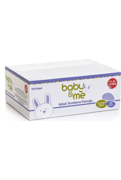Baby&Me Temizleme Pamuğu 15 x 60 cm Adet