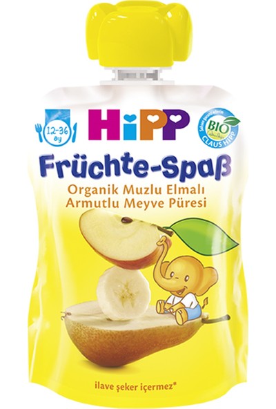 Hipp Organik Armutlu Muzlu Elmalı Meyve Keyfi 90 gr Hipp Organik Armutlu Muzlu Elmalı Meyve Keyfi 90 gr