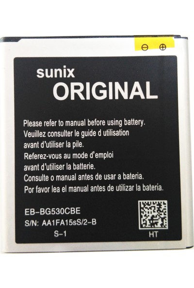 Sunix Samsung J5 Cep Telefonu Batarya Pil EB-BG530CBE 2600 mAh