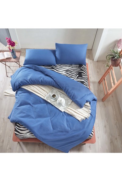 Eponj Home Paint Nevresim Takımı Çift Kişilik Safari Saksmavi Eponj Home Paint Nevresim Takımı Çift Kişilik Safari Saksmavi