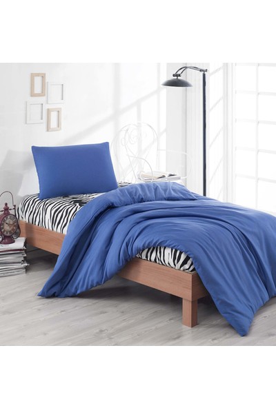 Eponj Home Paint Nevresim Takımı Tek Kişilik Safari Saksmavi Eponj Home Paint Nevresim Takımı Tek Kişilik Safari Saksmavi