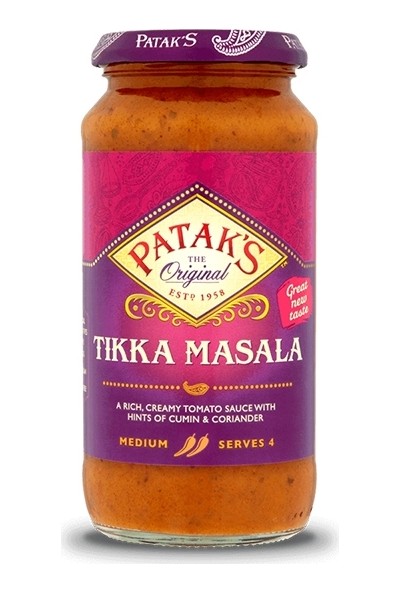 Pataks Tikka Masala Sos 450 gr Pataks Tikka Masala Sos 450 gr