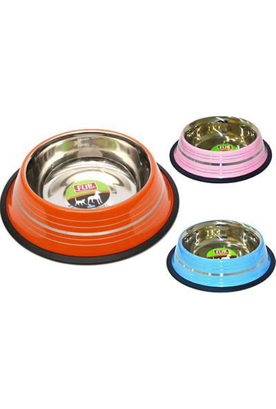 Flip Kaymaz Tabanlı Renkli Çelik Mama Kabı 16 Oz (450 Ml) Flip Kaymaz Tabanlı Renkli Çelik Mama Kabı 16 Oz (450 Ml)