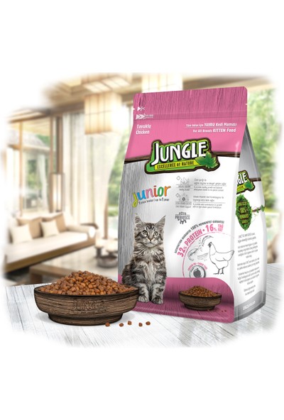 Jungle 1,5 kg Tavuklu Yavru Kedi Maması