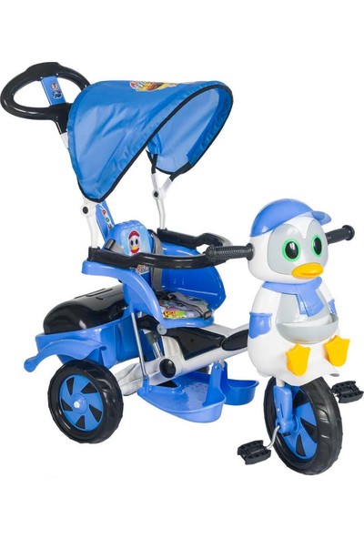 Baby Poufi Penguen Ebeveyn Kontrollü Bisiklet Mavi Baby Poufi Penguen Ebeveyn Kontrollü Bisiklet Mavi