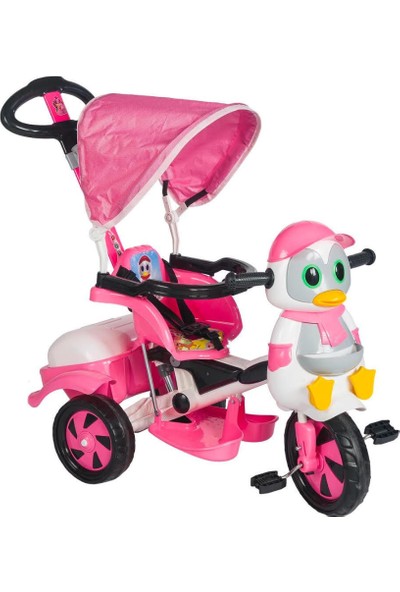 Baby Poufi Penguen Ebeveyn Kontrollü Bisiklet Pembe Baby Poufi Penguen Ebeveyn Kontrollü Bisiklet Pembe