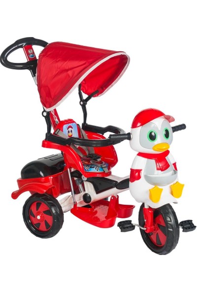 Baby Poufi Penguen Ebeveyn Kontrollü Bisiklet Kırmızı Baby Poufi Penguen Ebeveyn Kontrollü Bisiklet Kırmızı