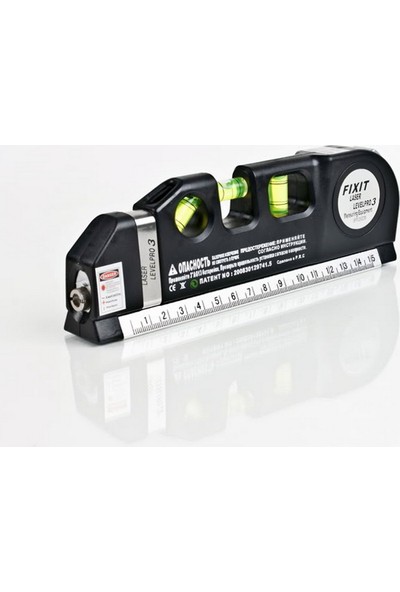 Solar Light Çok Fonksiyonlu Lazerli Metre Lazer Yatay Hizalama Su Terazisi