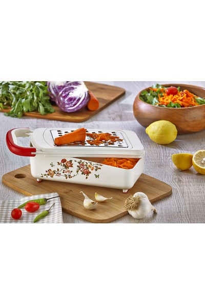 Özmet Çiçek Desenli Kutulu Rende