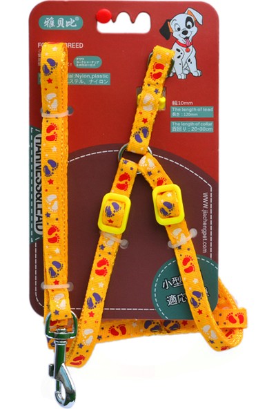 Ayak Desenli Köpek Göğüs Tasması 15 mm