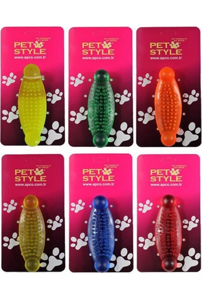 Şeffaf Yumuşak Mısır Koçanı Şeklinde Köpek Oyuncağı 12 cm