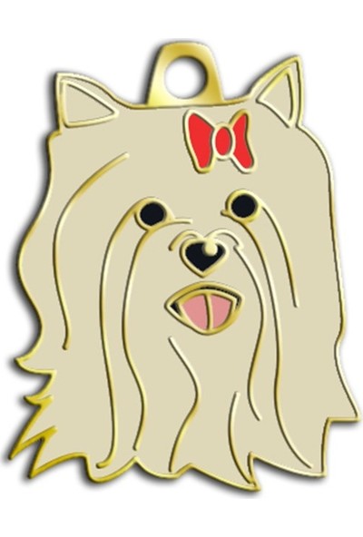 Pet Tag 24 Ayar Altın Kaplama York Shire Terrier Köpek Künyesi
