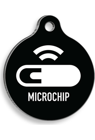 Mikro Çip Yuvarlak Kedi ve Köpek Künyesi
