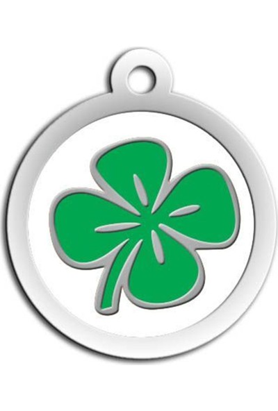 Pet Tag Mineli Seri Yonca Desenli Künye