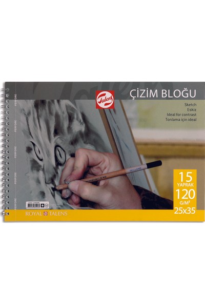 Talens 120Gr 25*35 15Yp.Spiralli Çizim Blok Talens 120Gr 25*35 15Yp.Spiralli Çizim Blok