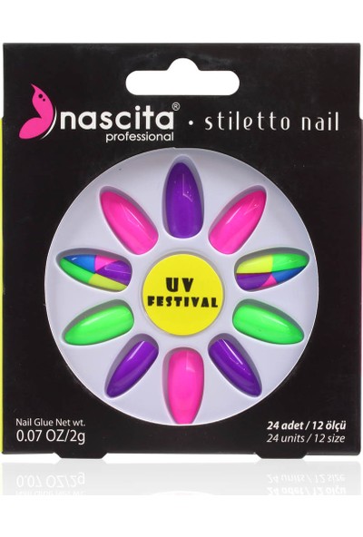 Nascita Stiletto Takma Tırnak - Neon Design Nascita Stiletto Takma Tırnak - Neon Design