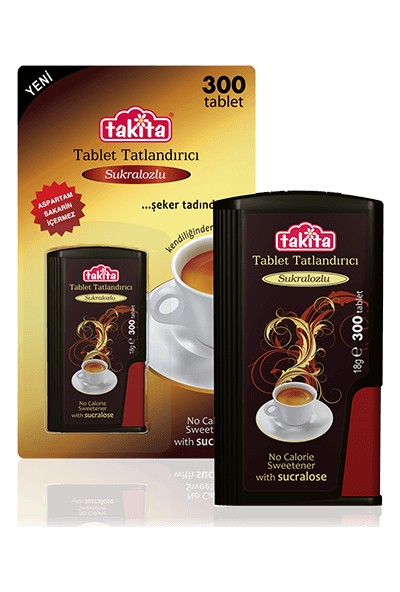 Takita Sukralozlu Tablet Tatlandırıcı ( 300 Tablet ) Takita Sukralozlu Tablet Tatlandırıcı ( 300 Tablet )