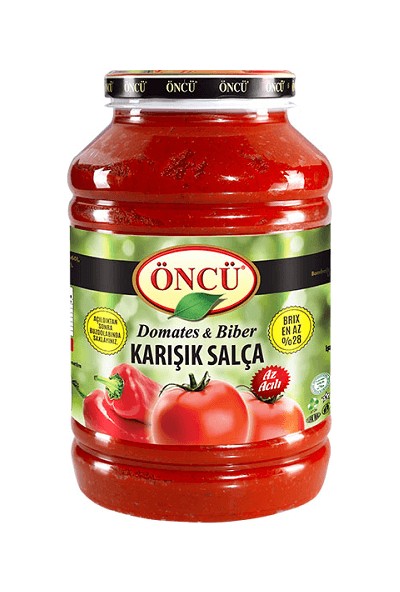 Öncü Domates Biber Karışık Salça 3300 gr Öncü Domates Biber Karışık Salça 3300 gr