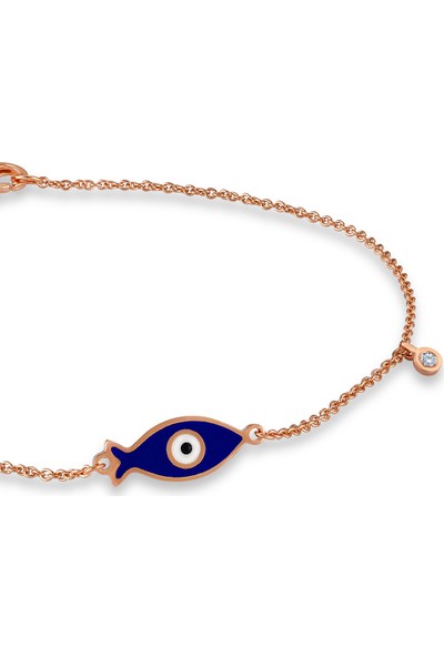 D Diamond Balık Nazar Pırlanta Bileklik