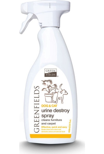 Green Fields Urine Destroy Spray Leke Ve Koku Giderici Temizleme Spreyi 400 Ml Green Fields Urine Destroy Spray Leke Ve Koku Giderici Temizleme Spreyi 400 Ml