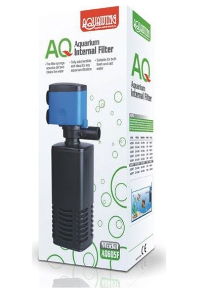Aquawing AQ605F İç Filtre 15W 880L/H Aquawing AQ605F İç Filtre 15W 880L/H