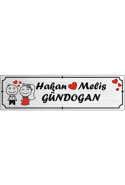 Süblimasyon Gümüş Metal Kapı İsimliği 2. MODEL Süblimasyon Gümüş Metal Kapı İsimliği 2. MODEL