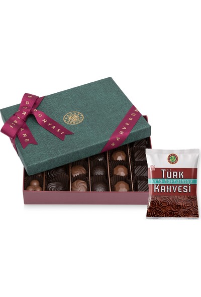 Kahve Dünyası Spesiyal Çikolata 390g ve 100 gr Türk Kahvesi Kahve Dünyası Spesiyal Çikolata 390g ve 100 gr Türk Kahvesi