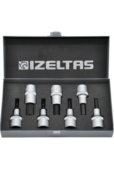 İZELTAŞ 1/2'' Lokmalı Allen Uç Takımı 7 Parça İZELTAŞ 1/2'' Lokmalı Allen Uç Takımı 7 Parça