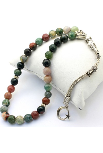 Tesbih Deposu Küre Kesim Hint Akiği Doğal Taş Tesbih - Yeşil Karışık Tesbih Deposu Küre Kesim Hint Akiği Doğal Taş Tesbih - Yeşil Karışık