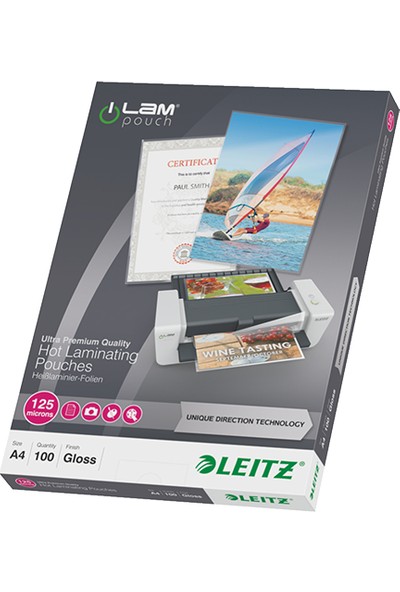 Leitz Laminasyon Filmi A4 125Mic 100 Lü L-7481