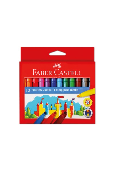 Faber-Castell Jumbo Keçeli Kalem 12'li Faber-Castell Jumbo Keçeli Kalem 12'li