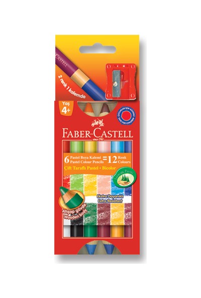 Faber-Castell Çift Taraflı Mum Boya 12 Renk