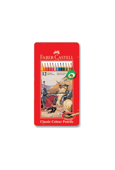 Faber-Castell Metal Kutu Boya Kalemi 12 Renk