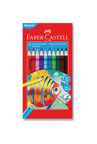 Faber-Castell Karton Kutu Aquarell Boya Kalemi 12 Renk Faber-Castell Karton Kutu Aquarell Boya Kalemi 12 Renk