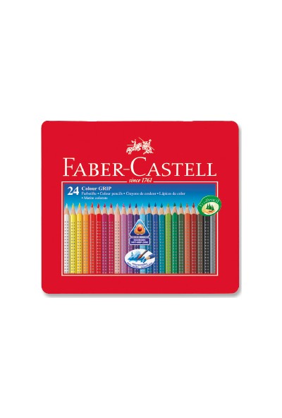 Faber-Castell Grip 2001 Metal Kutu Boya Kalemi 24 Renk Faber-Castell Grip 2001 Metal Kutu Boya Kalemi 24 Renk