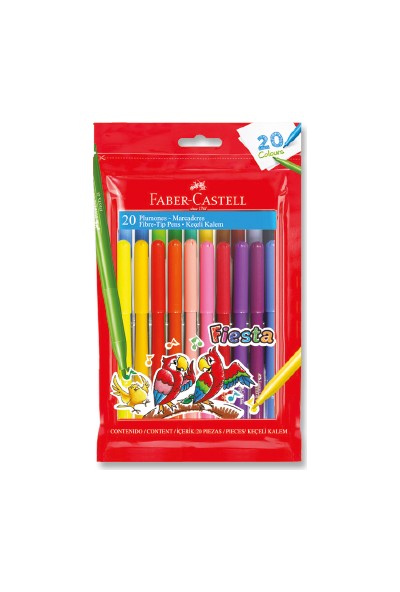 Faber-Castell Fiesta Keçeli Kalem 20'li