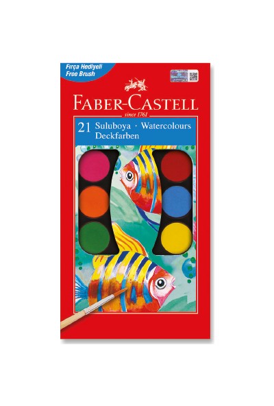 Faber-Castell Suluboya 21 Renk Büyük Boy Faber-Castell Suluboya 21 Renk Büyük Boy