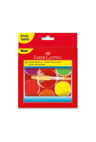 Faber-Castell 40mm Jumbo Suluboya12 Renk Faber-Castell 40mm Jumbo Suluboya12 Renk