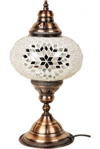 Piyop İstanbul Düz Ayak Silindir Boncuklu Mozaik Lamba Sedef Piyop İstanbul Düz Ayak Silindir Boncuklu Mozaik Lamba Sedef