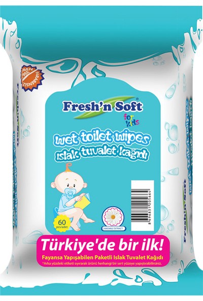 Fresh'N Soft Islak Tuvalet Kağıdı Çocuklar İçin 60'Lı Fresh'N Soft Islak Tuvalet Kağıdı Çocuklar İçin 60'Lı