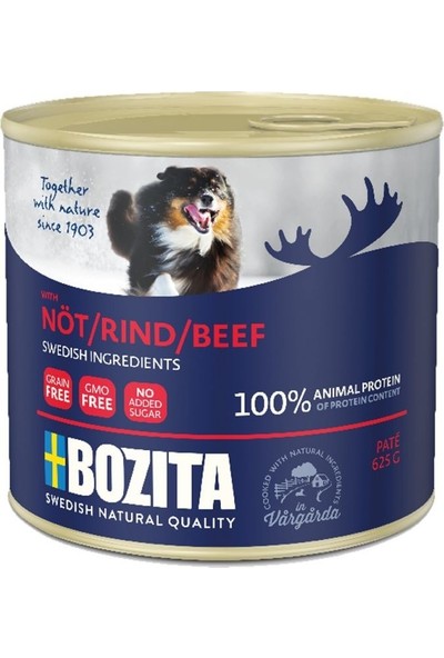 Bozita Tahılsız Sığır Etli Köpek Konserve 625 Gr Bozita Tahılsız Sığır Etli Köpek Konserve 625 Gr