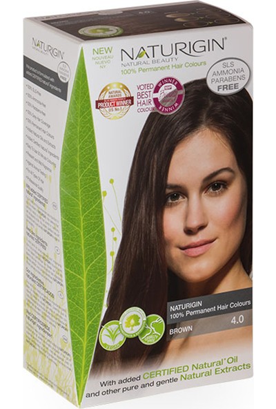 Naturigin Organik İçerikli Saç Boyası 4.0 Kahverengi Naturigin Organik İçerikli Saç Boyası 4.0 Kahverengi