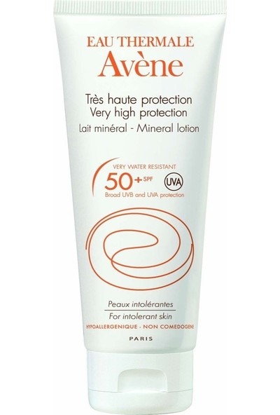 AVENE Lait Mineral Lotion SPF 50+ 100 ml Mineral İçerikli Güneş Koruma Kremi AVENE Lait Mineral Lotion SPF 50+ 100 ml Mineral İçerikli Güneş Koruma Kremi