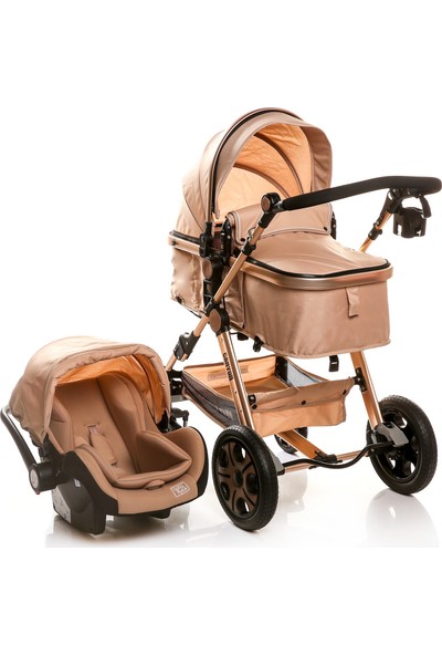 Baby&Plus Canyon Travel Sistem V2 Bebek Arabası Puset Bronze Brown