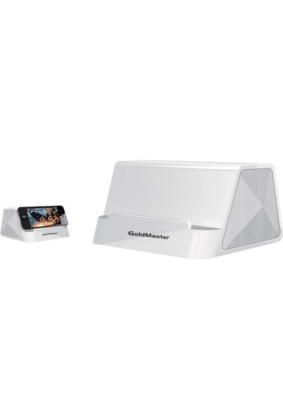 Goldmaster İdesk Taşınabilir Hoparlörlü Stand Beyaz Goldmaster İdesk Taşınabilir Hoparlörlü Stand Beyaz