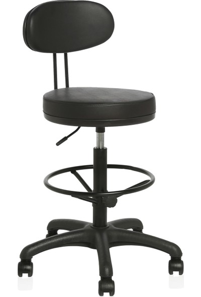 Seduna Dn1 Siyah Sırtlı Bar Koltuğu - Tabure - Çalışma Koltuğu