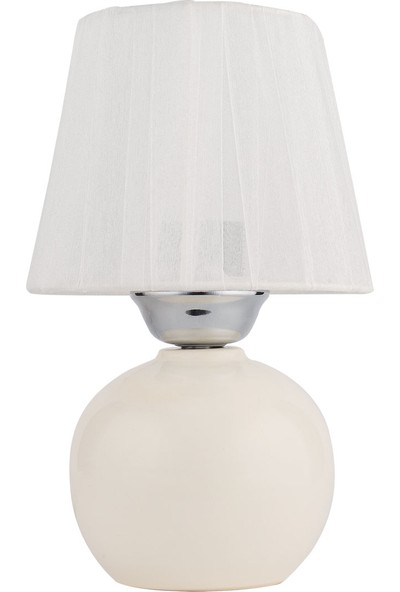 Nisaluce Alaçatı Seramik Abajur Beyaz