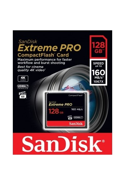 Sandisk Extreme Pro 128 gb 160 Mb CF Kart