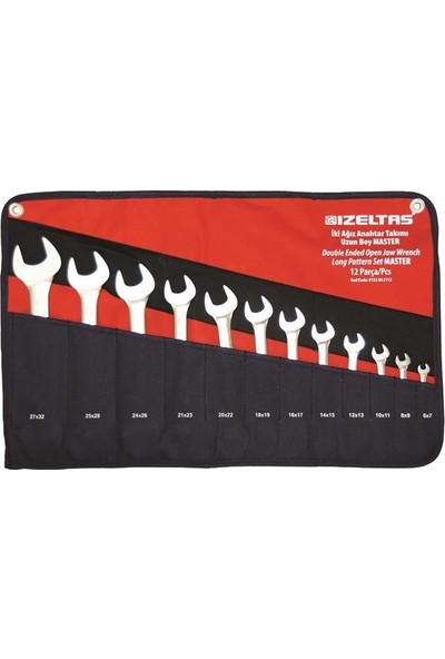 İzeltaş İki Ağız Anahtar Takımı Uzun Boy Master 12'Li Set