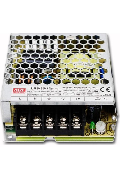 Meanwell LRS 35 12 12Volt 0-3 Amper 36W Adaptör Meanwell LRS 35 12 12Volt 0-3 Amper 36W Adaptör
